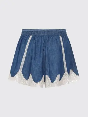 Zimmermann Awaken Linen Shorts With Lace Inserts