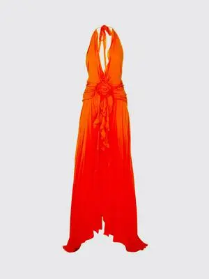 Blumarine Viscose Long Dress - Orange
