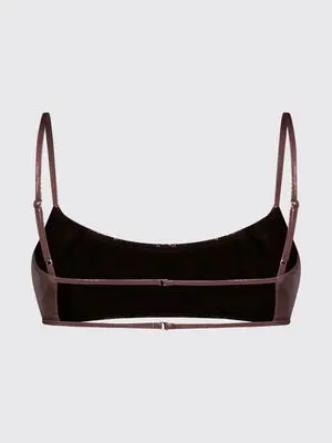 Blumarine Stretch Polyester Bikini Top - Walnut