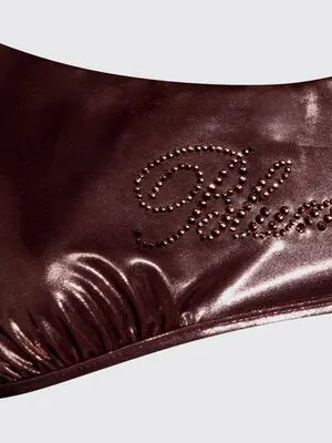 Blumarine Stretch Polyester Bikini Top - Walnut