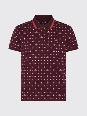 VIVIENNE WESTWOOD Printed Cotton Polo Shirt - Violet