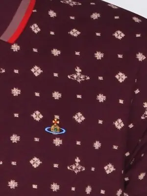 VIVIENNE WESTWOOD Printed Cotton Polo Shirt - Violet