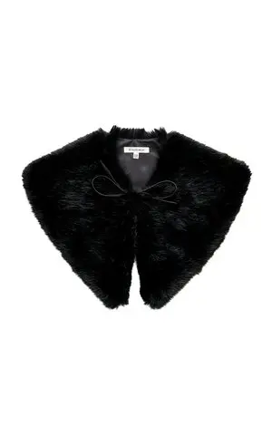 BY MALENE BIRGER Cowilla Faux Fur Collar - Black