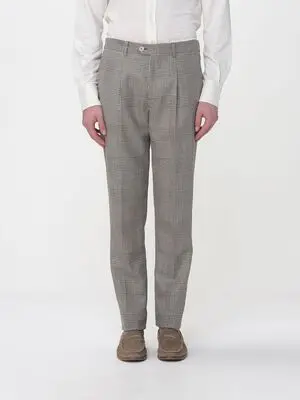 Brunello Cucinelli Virgin Wool And Silk Chino Pants - Brown