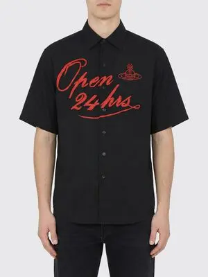 VIVIENNE WESTWOOD Viscose Shirt With Slogan - Black