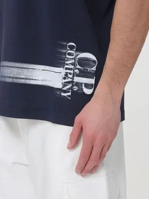 C.P. COMPANY Cotton T-shirt With Logo - Navy