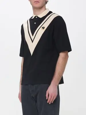 Valentino Garavani Cotton Polo Shirt With Inlaid V And Panther Patch