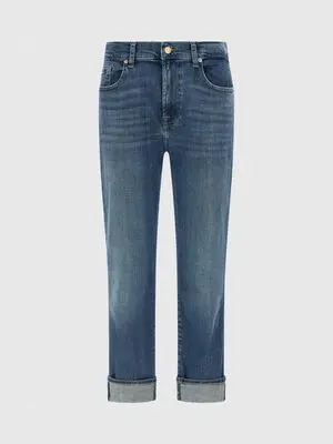 7 For All Mankind Cropped Stretch Denim Jeans