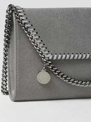 Stella McCartney Falabella Bag In Crackled Faux Leather - Grey