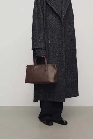 THE ROW Marcel Top Handle Bag - Deep Brown