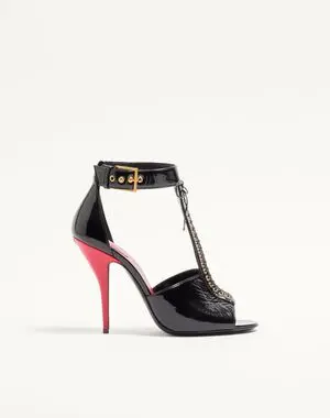 Valentino Garavani Bustier Naplak Sandal 105mm - Black/red