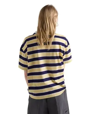 Prada Striped Lisle Cotton T-shirt - Blue