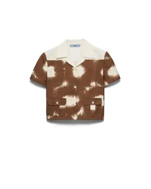 Prada Printed Canvas Shirt - Brown