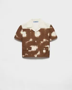 Prada Printed Canvas Shirt - Tobacco
