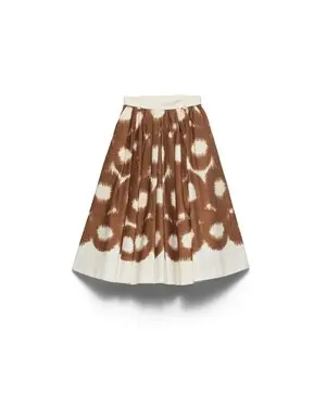 Prada Printed Canvas Skirt - Brown