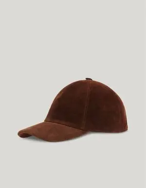 Canali Suede Baseball Cap - Brown