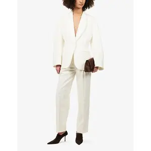 ROHE FRAMES Balloon Cinched-waist Wool Blazer