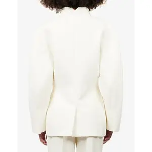 ROHE FRAMES Balloon Cinched-waist Wool Blazer