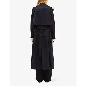 The Kooples Relaxed Fit Woven Trench Coat