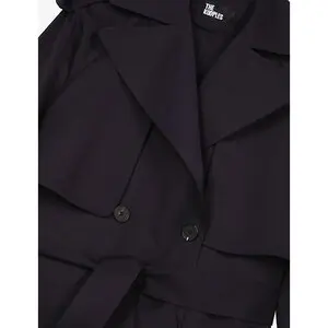 The Kooples Relaxed Fit Woven Trench Coat