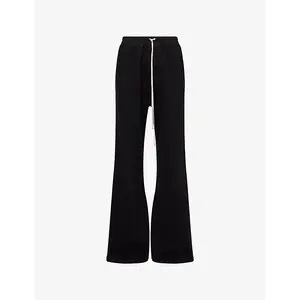 Rick Owens Wide Pusher Cotton-jersey Jogging Bottoms - Black