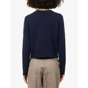 ME+EM Round Neck Cropped Cashmere Jumper