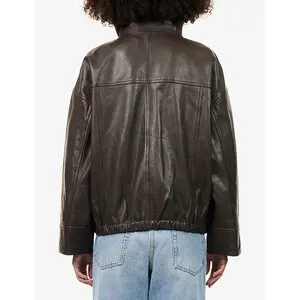 ROHE FRAMES Funnel-neck Oversized Leather Jacket