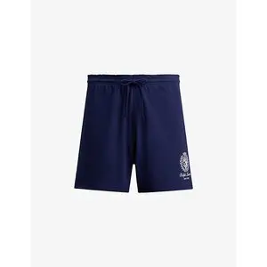 Polo Ralph Lauren Crest-print Drawstring-waist Cotton Shorts - Newport Navy