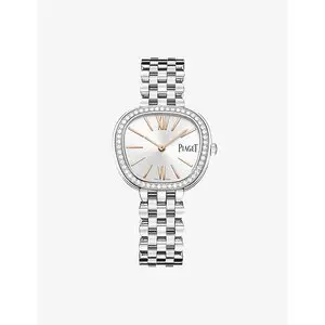 PIAGET Sixtie Stainless-steel And 0.52ct Brilliant-cut Diamond Quartz Watch 29mm - Silver