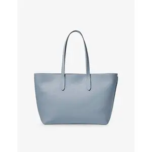 ASPINAL OF LONDON Zipped East West Leather Tote - Skyblue