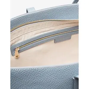 ASPINAL OF LONDON Zipped East West Leather Tote - Skyblue