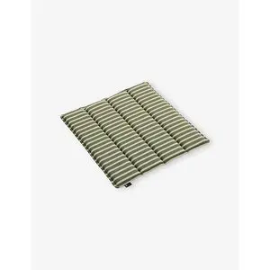HAY Terrazza Striped Woven Seat Cushion - Olive Bold Stripe