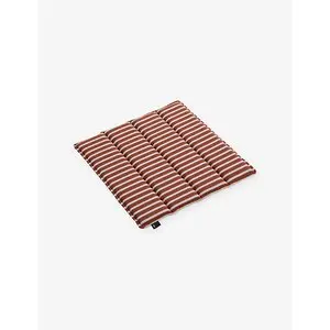 HAY Terrazza Striped Woven Seat Cushion - Terracotta Bold Stripe