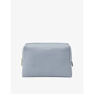 ASPINAL OF LONDON London Large Leather Cosmetic Case - Skyblue