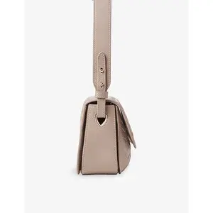 ASPINAL OF LONDON Ella Woven Leather Cross-body Bag - Moleskin