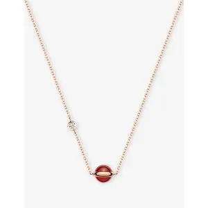 PIAGET Possession 18ct Rose-gold, Carnelian And 0.05ct Diamond Necklace - Pink Gold