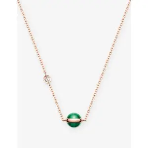 PIAGET Possession 18ct Rose-gold, Malachite And 0.05ct Diamond Necklace - Pink Gold