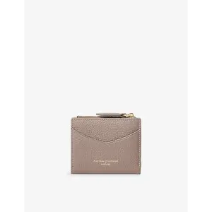 ASPINAL OF LONDON Hudson Branded Leather Coin Purse - Moleskin