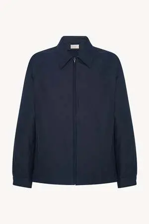 THE ROW Primo Jacket In Cotton And Cashmere - Anthracite