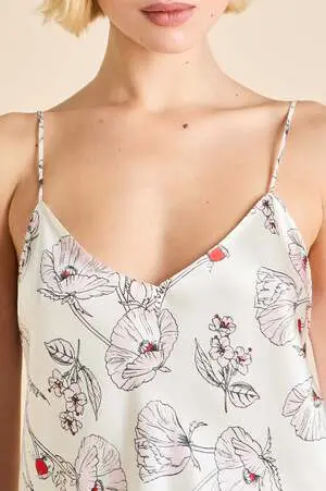 Olivia Von Halle Bliss Rosalia Floral Camisole Set - Ivory