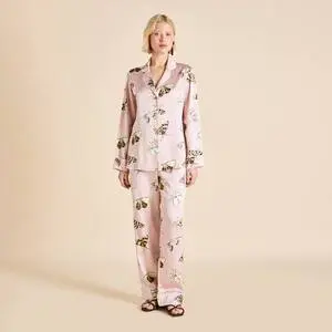 Olivia Von Halle Lila Elda Moth Pajamas - Pink