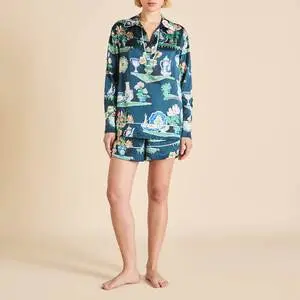 Olivia Von Halle Ebba Giotto Plate Pajamas