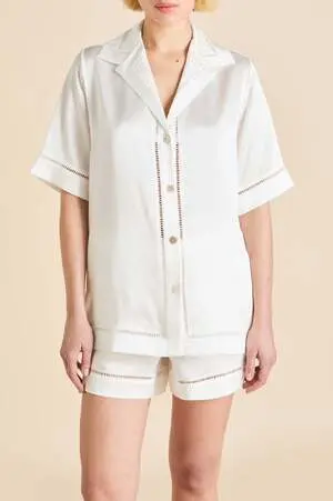 Olivia Von Halle Marlene Pajamas - Ivory