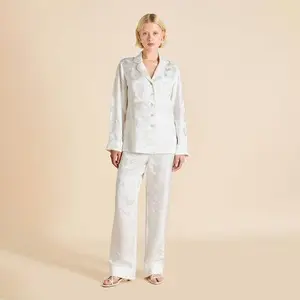 Olivia Von Halle Lila Liliana Floral Pajamas - Ivory