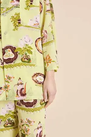 Olivia Von Halle Casablanca Aulenti Plate Pajamas