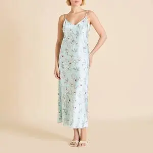Olivia Von Halle Garbo Serafina Floral Slip Dress - Blue