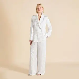 Olivia Von Halle Bianca Liliana Floral Pajamas - Ivory