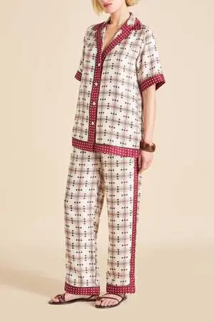 Olivia Von Halle Tilda Cipriani Geometric Pajamas
