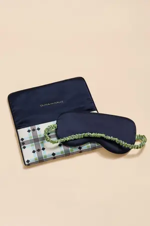 Olivia Von Halle Audrey Cini Eye Mask - Green