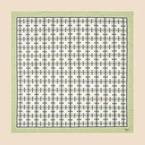 Olivia Von Halle Dunaway Cini Geometric Scarf - Green